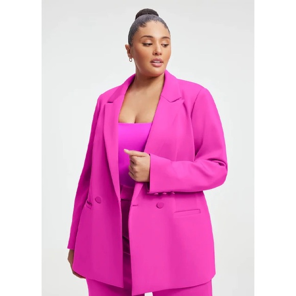 Gabrielle Union | Jackets & Coats | Plus Size Vibrant Pink Blazer With ...